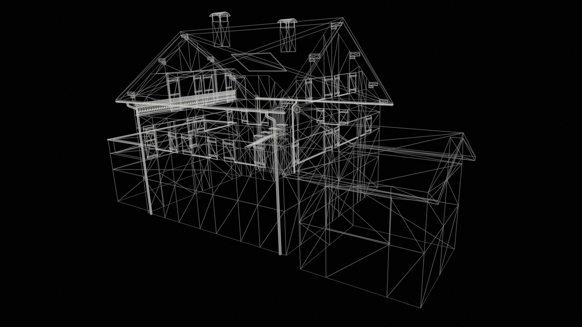 3D Model Modern European Residential House 2 Game Ready PBR With LODs ...