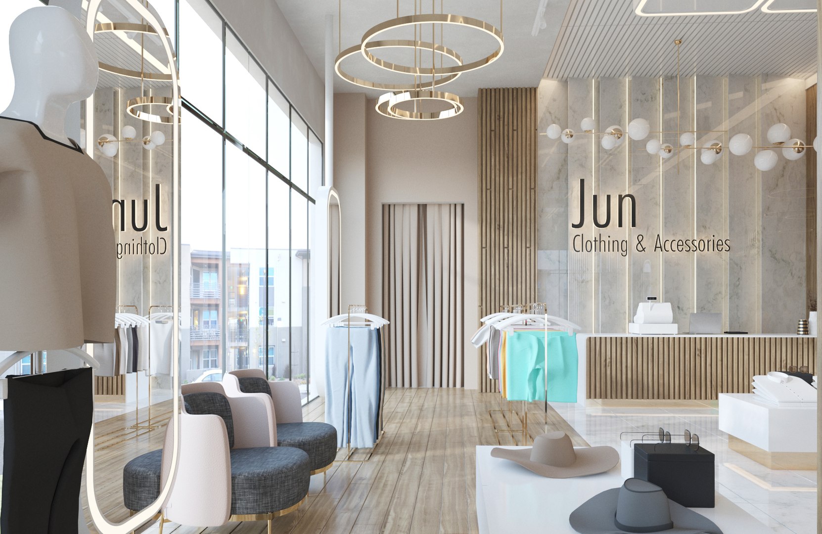 Modern Clothing Store Interior 3D Model - TurboSquid 1944516