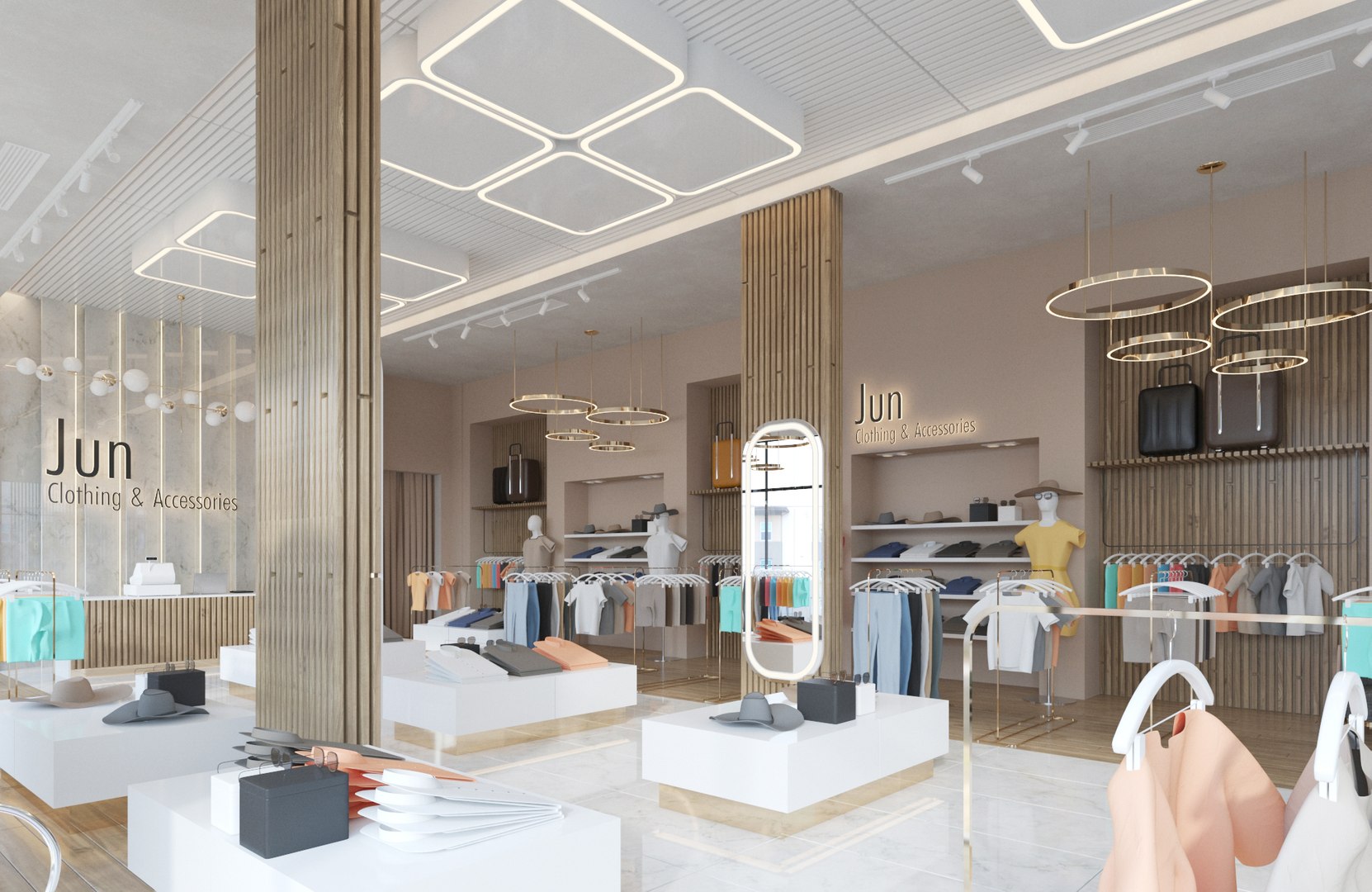 Modern Clothing Store Interior 3D Model - TurboSquid 1944516