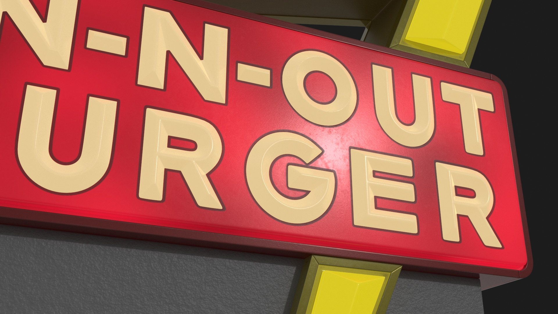In N Out Burger Stand Light 3D Model - TurboSquid 2278819
