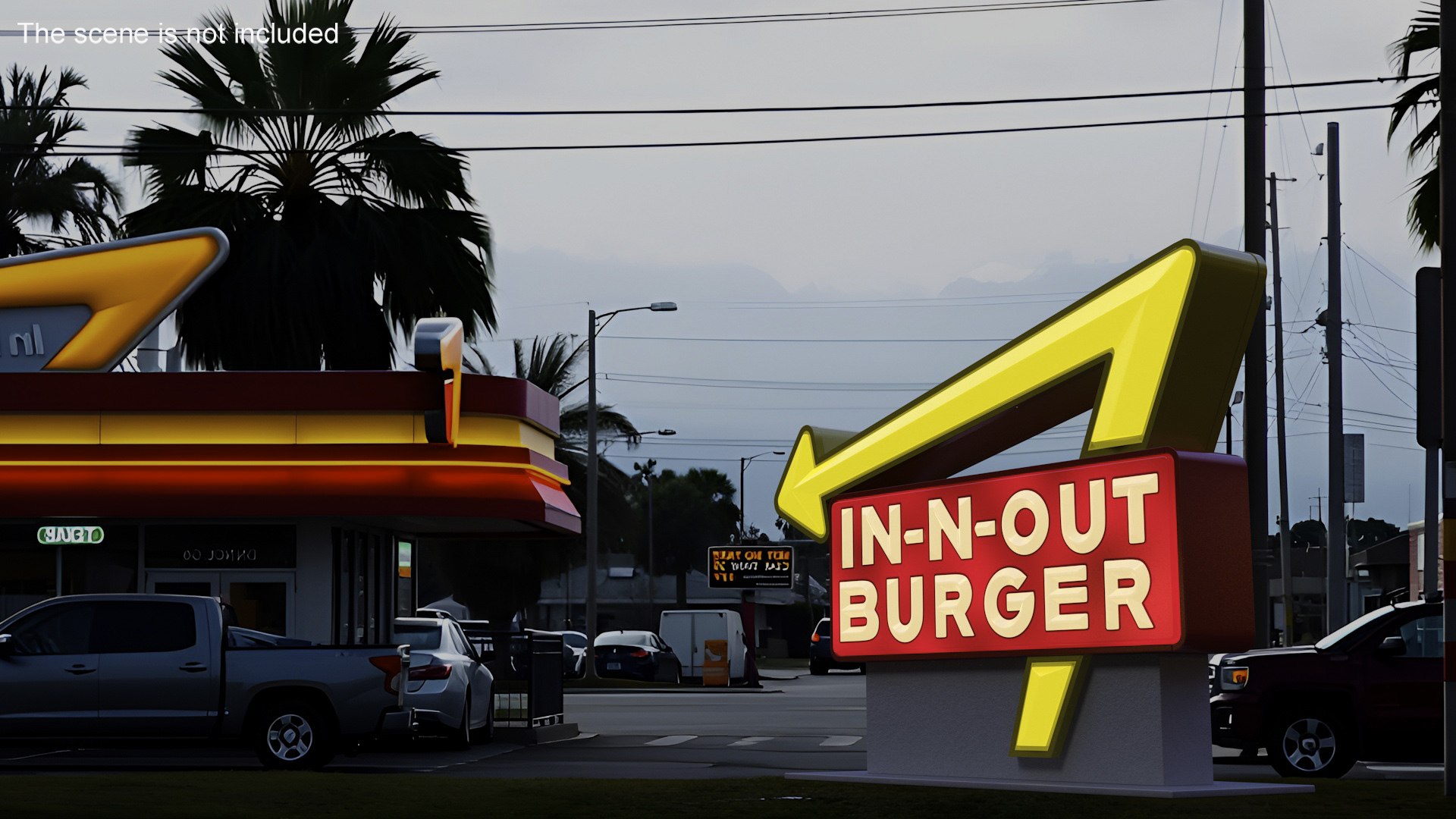 In N Out Burger Stand Light 3D Model - TurboSquid 2278819