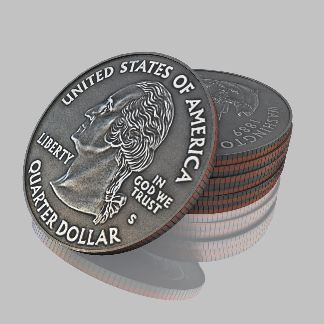 3d Model Dollar Set Banknotes