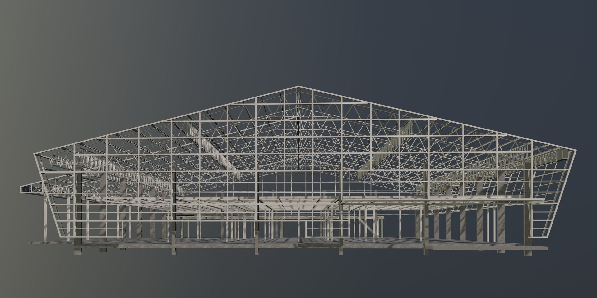 Warehouse In Structure Frame 3D Model - TurboSquid 2070521