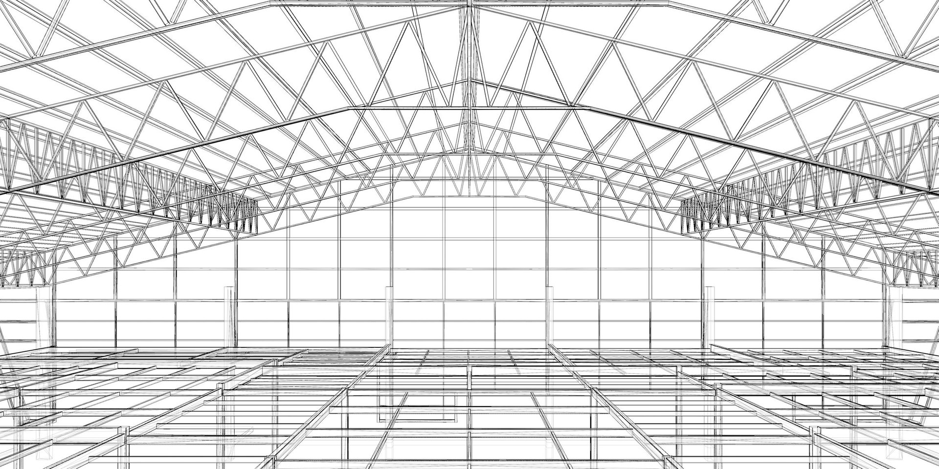 Warehouse In Structure Frame 3D Model - TurboSquid 2070521