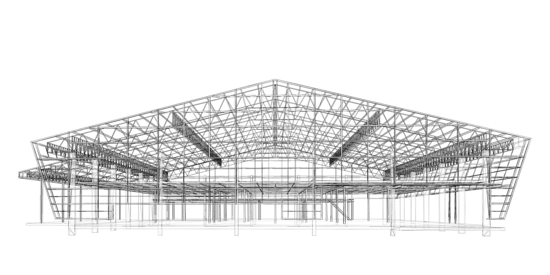 Warehouse In Structure Frame 3D Model - TurboSquid 2070521