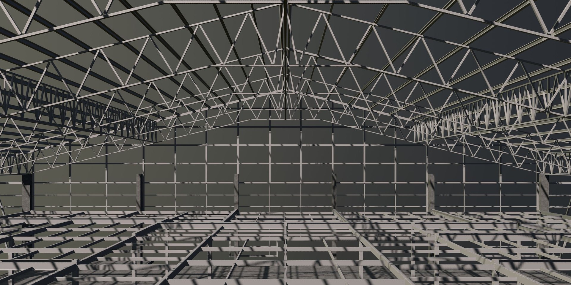 Warehouse In Structure Frame 3D Model - TurboSquid 2070521