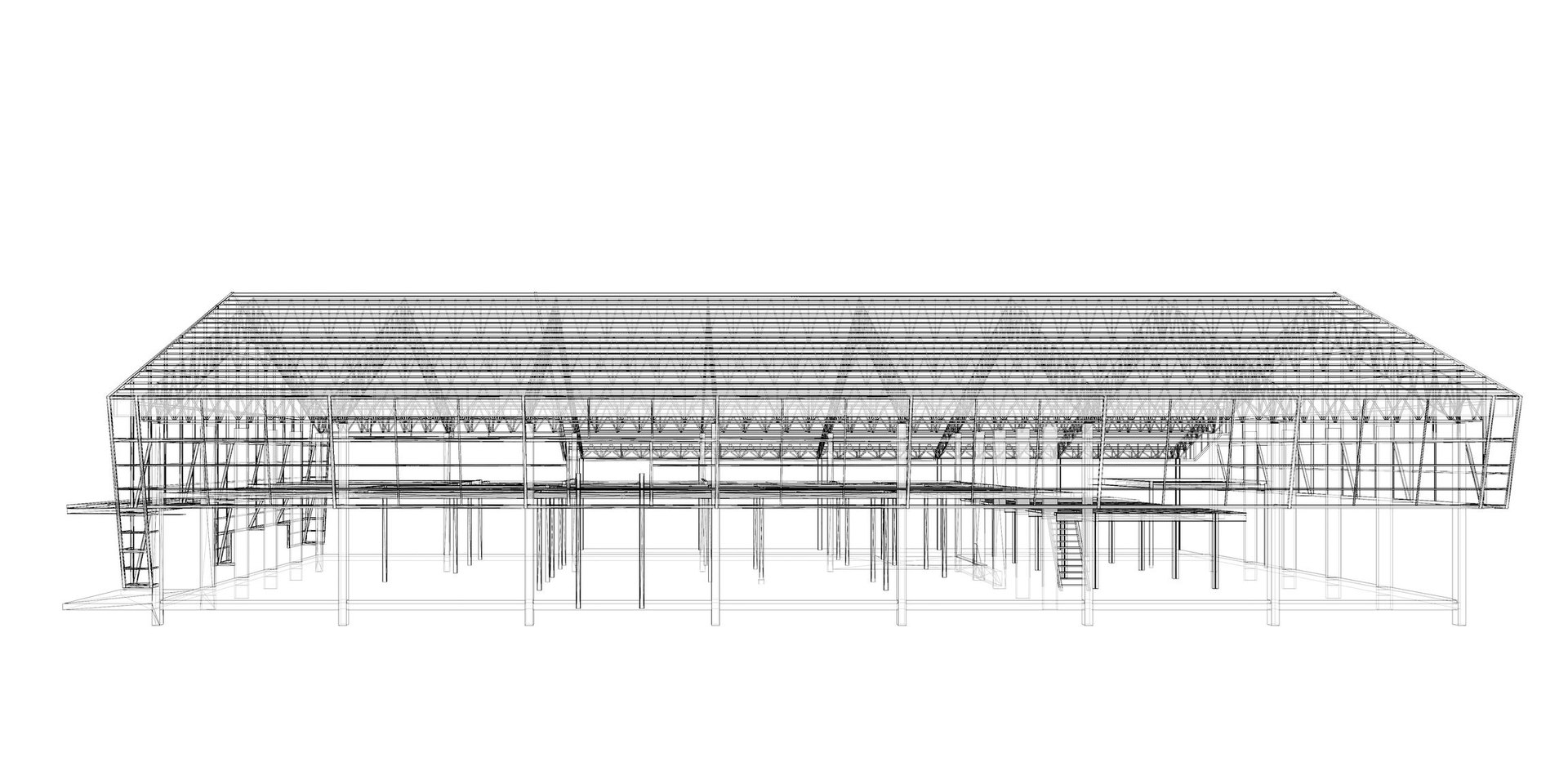 Warehouse In Structure Frame 3D Model - TurboSquid 2070521