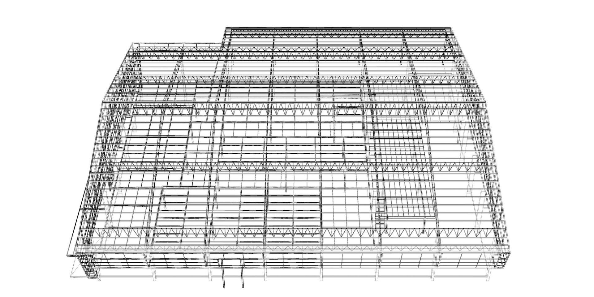 Warehouse In Structure Frame 3D Model - TurboSquid 2070521