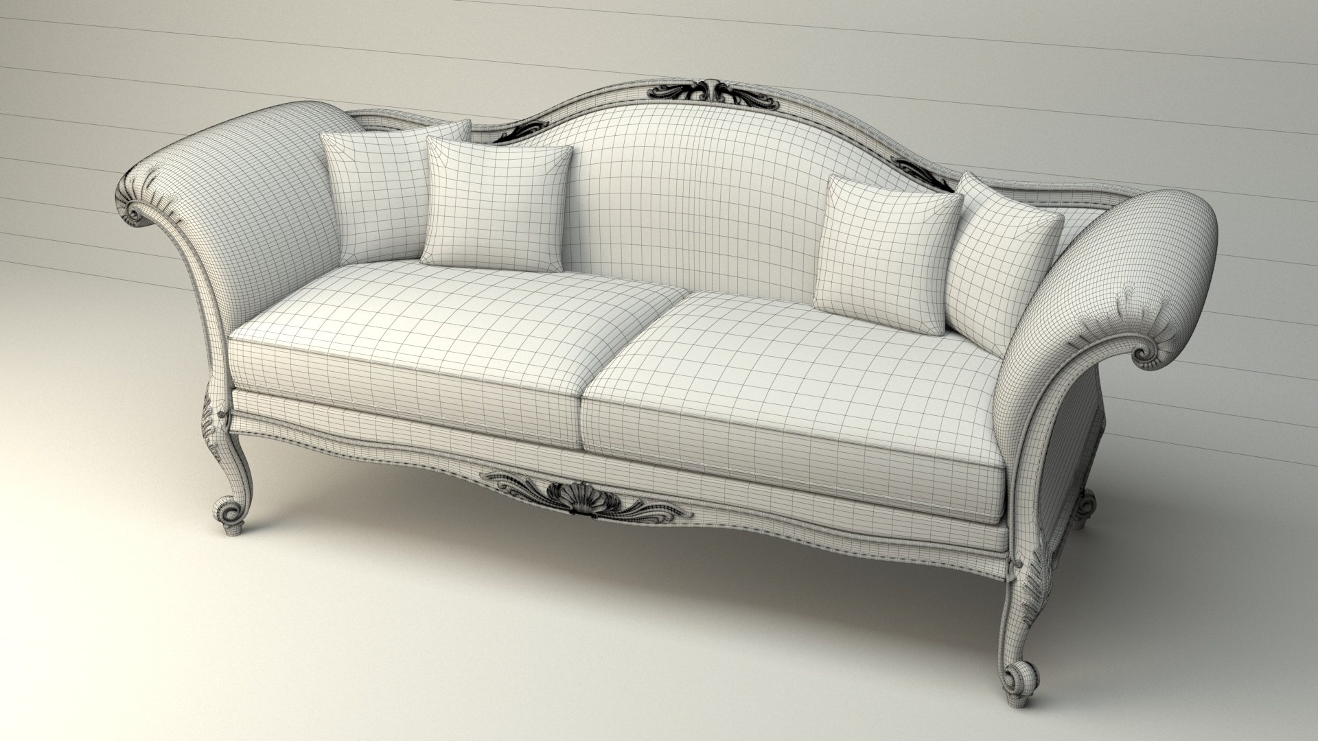 3D Classic Sofa Model - TurboSquid 1576461