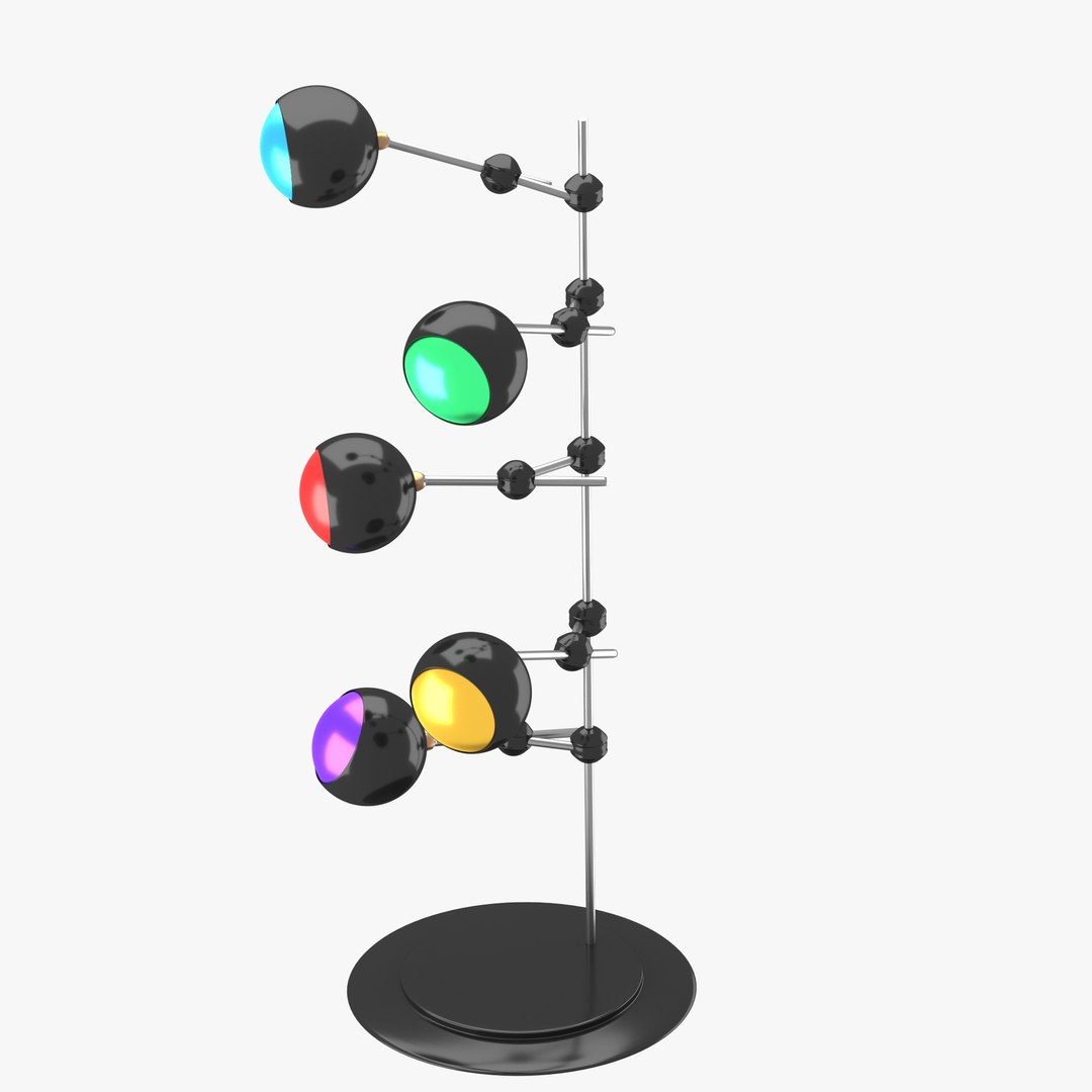3d Model Of Modern Floor Lamp Lights
