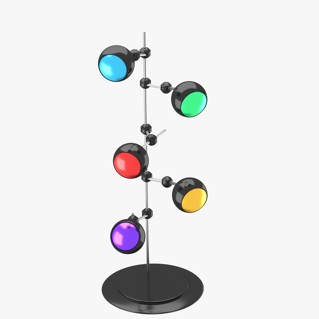 3d Model Of Modern Floor Lamp Lights