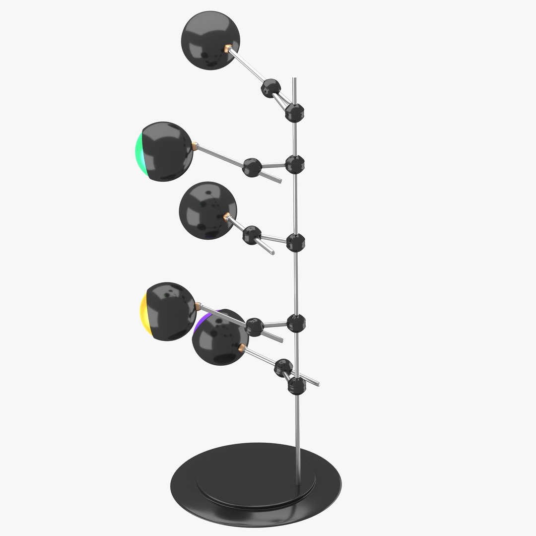 3d Model Of Modern Floor Lamp Lights
