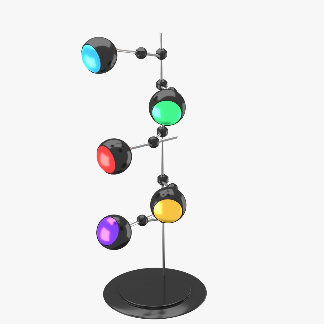 3d Model Of Modern Floor Lamp Lights