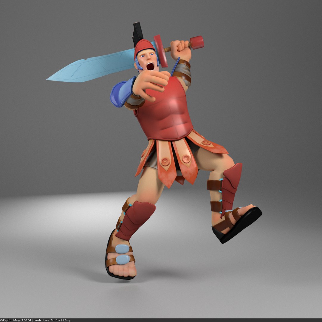 3D Roman Stylized Character - TurboSquid 1307684
