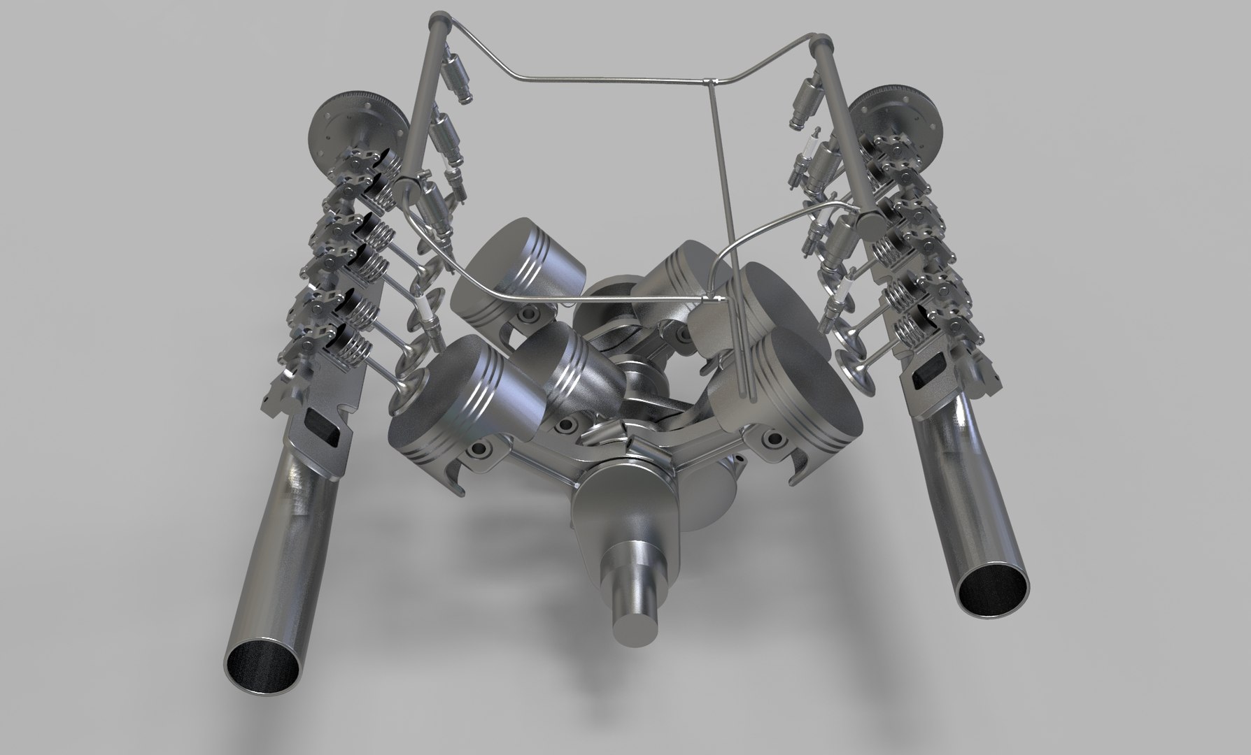 V6 Car Engine Rigging Animation 3D Model - TurboSquid 1367590