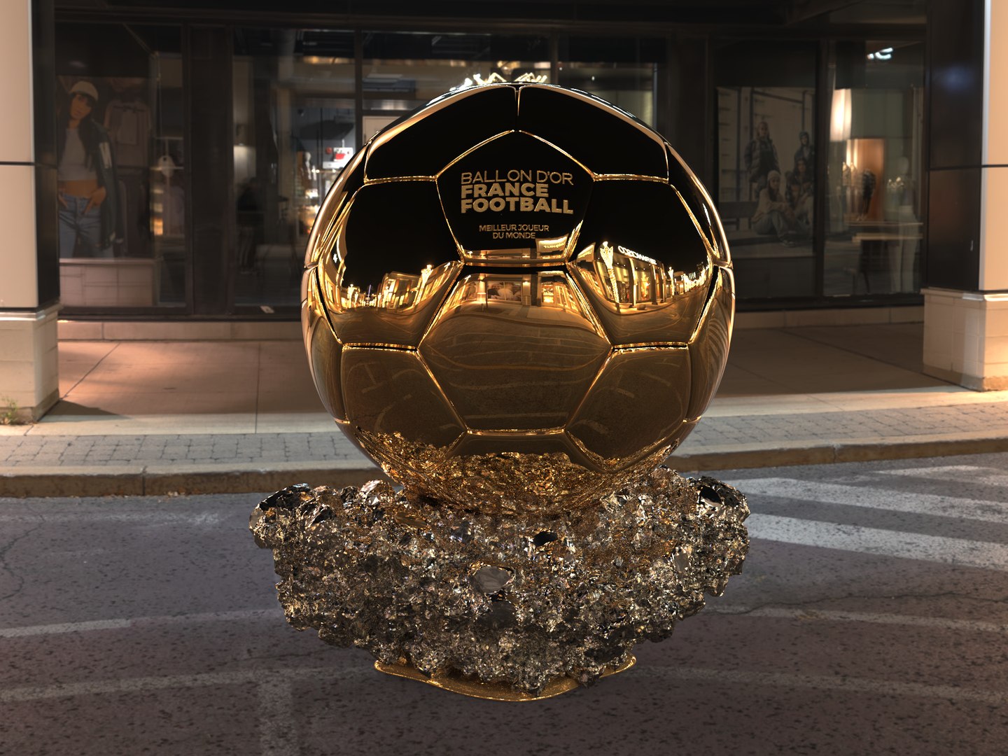 3D Ballon DOr France Football Best Player Trophy Award Model ...