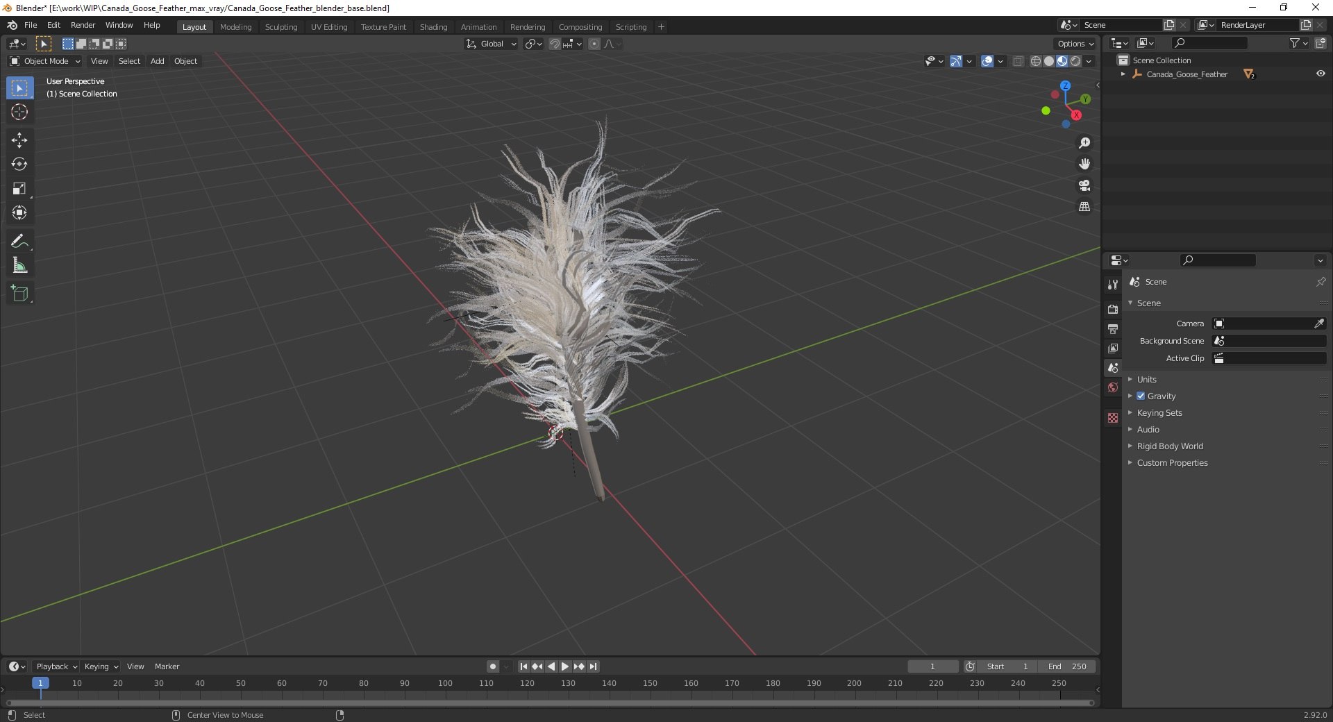 3D Canada Goose Feather - TurboSquid 2211858