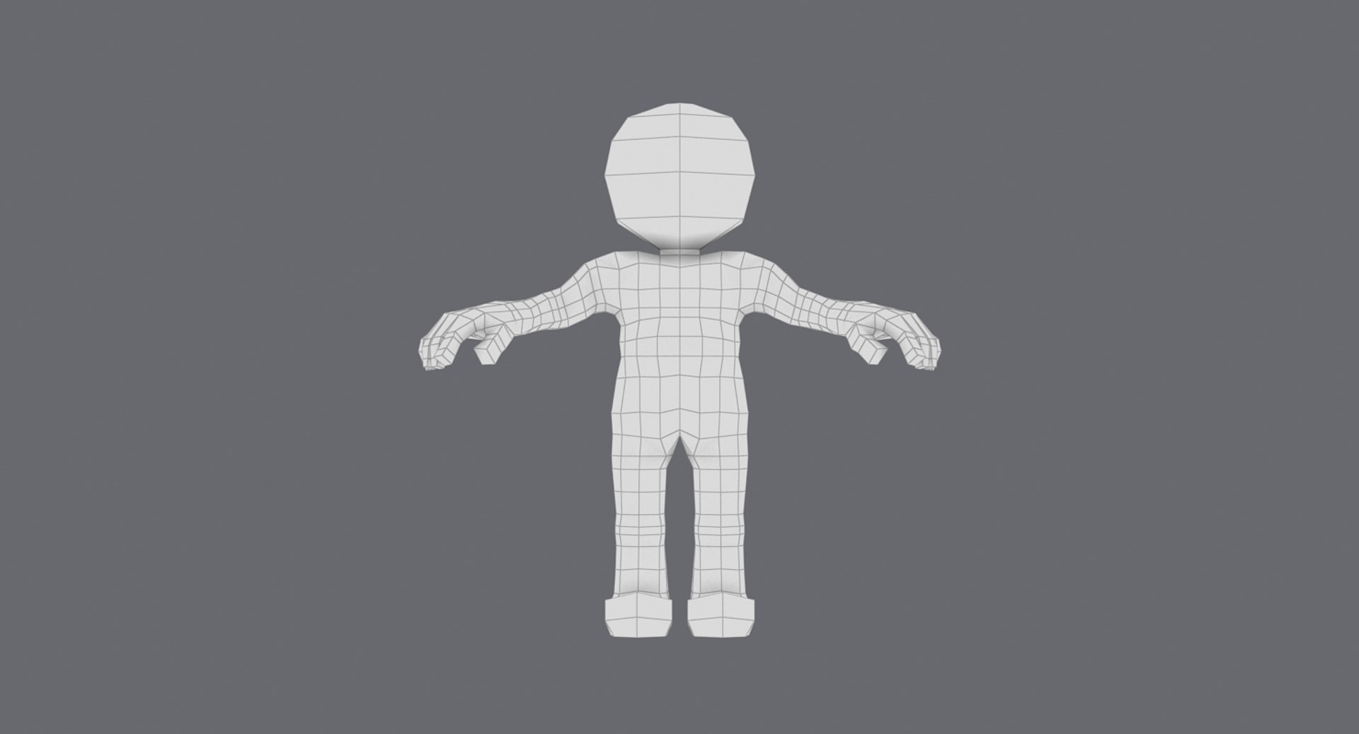 3d Model Rigged Stickman Cartoon Character