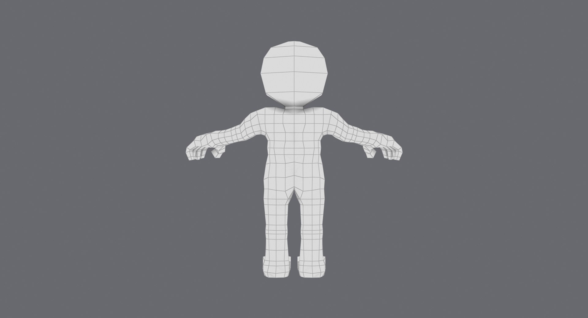 3d Model Rigged Stickman Cartoon Character