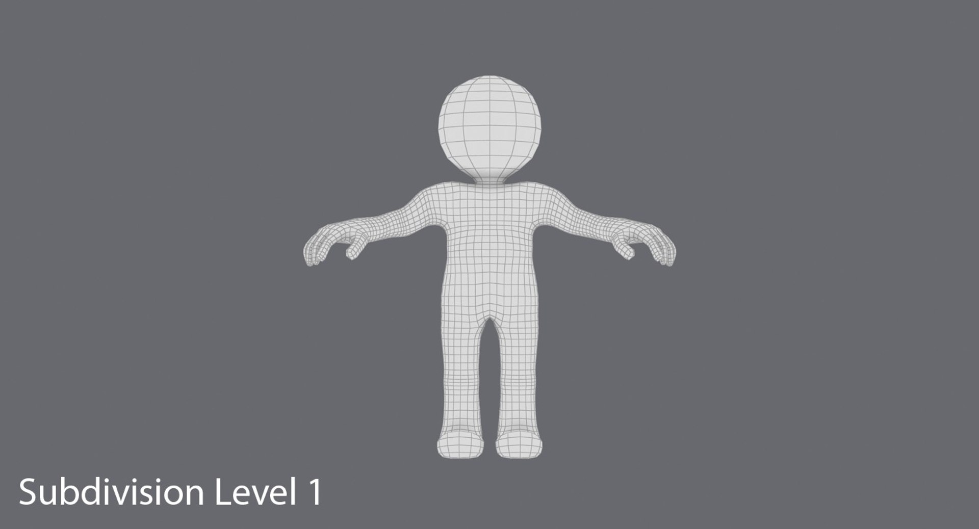 3d Model Rigged Stickman Cartoon Character