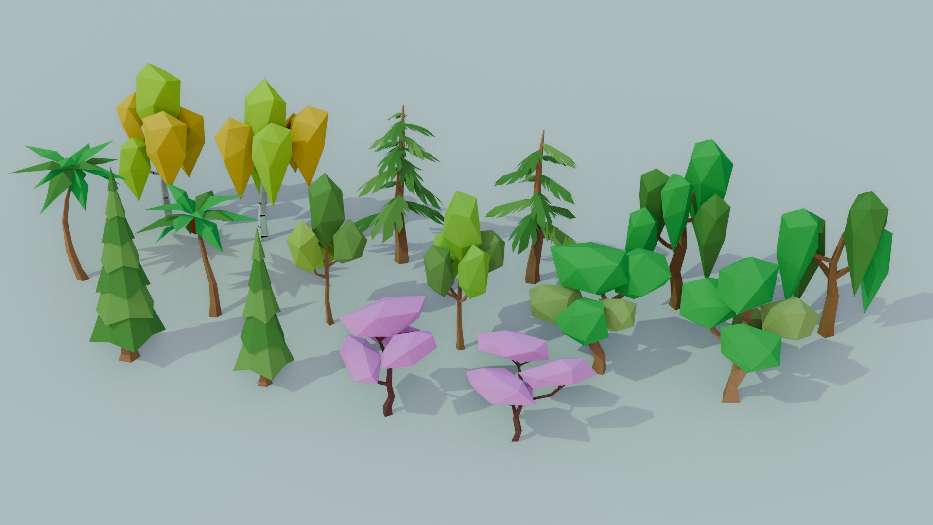 Low-poly Trees Pack 3D Model - TurboSquid 2371048
