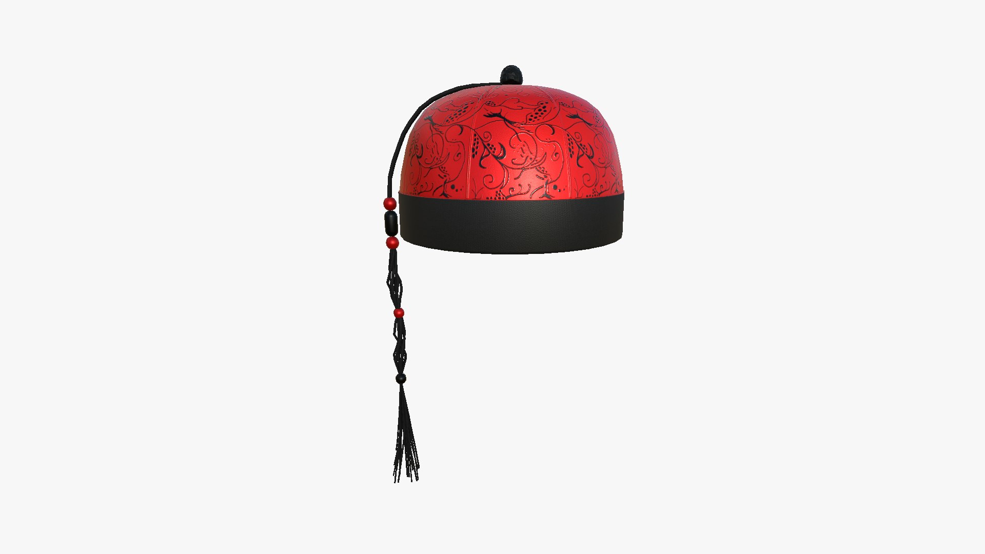 Chinese Traditional Hat A05 Red - Character Design 3D Model ...