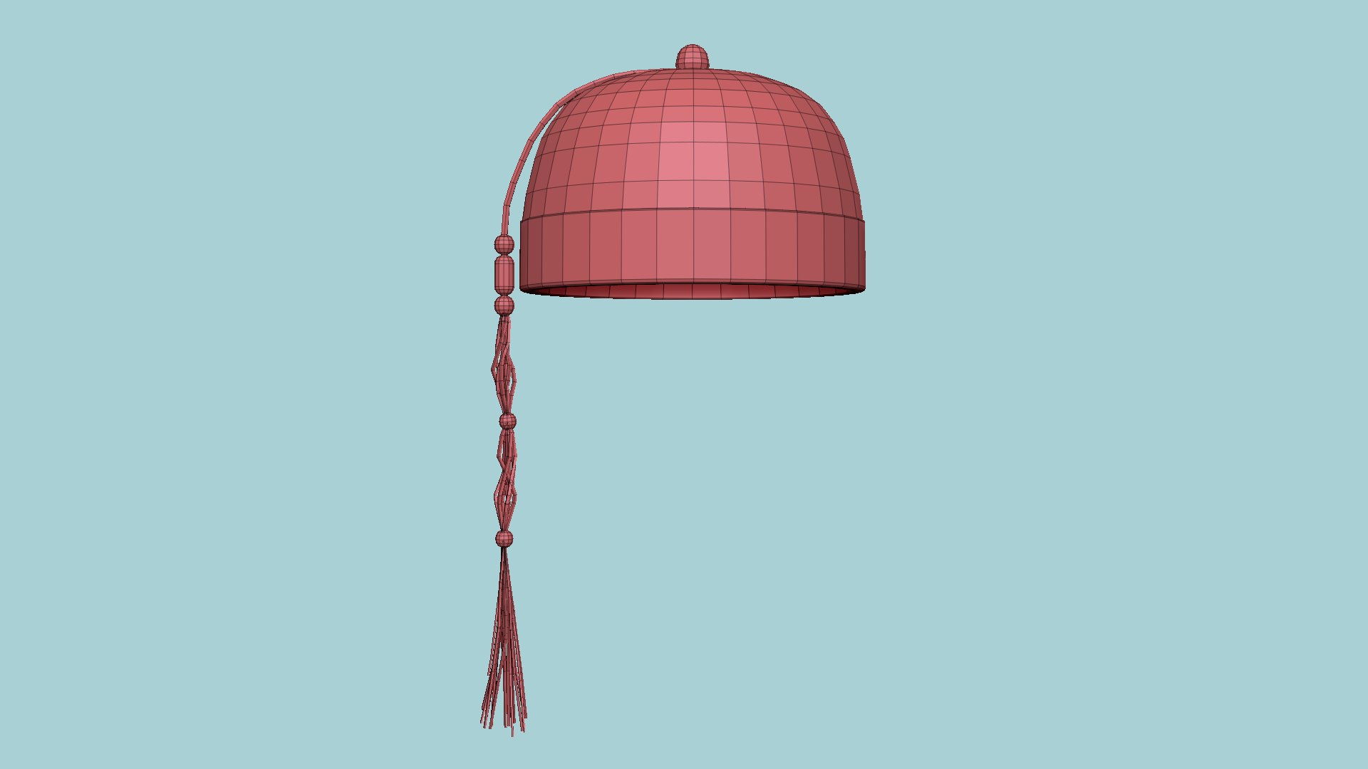 Chinese Traditional Hat A05 Red - Character Design 3D Model ...