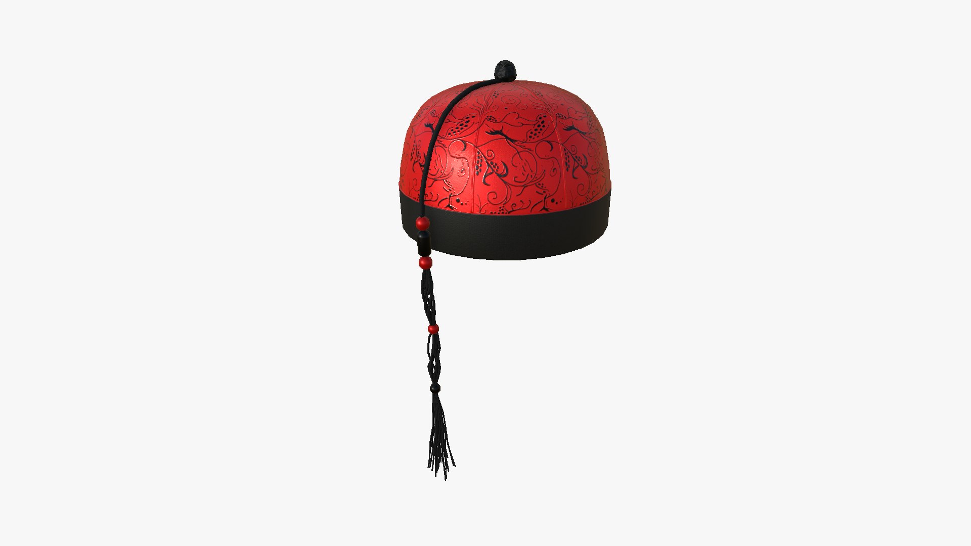Chinese Traditional Hat A05 Red - Character Design 3D Model ...