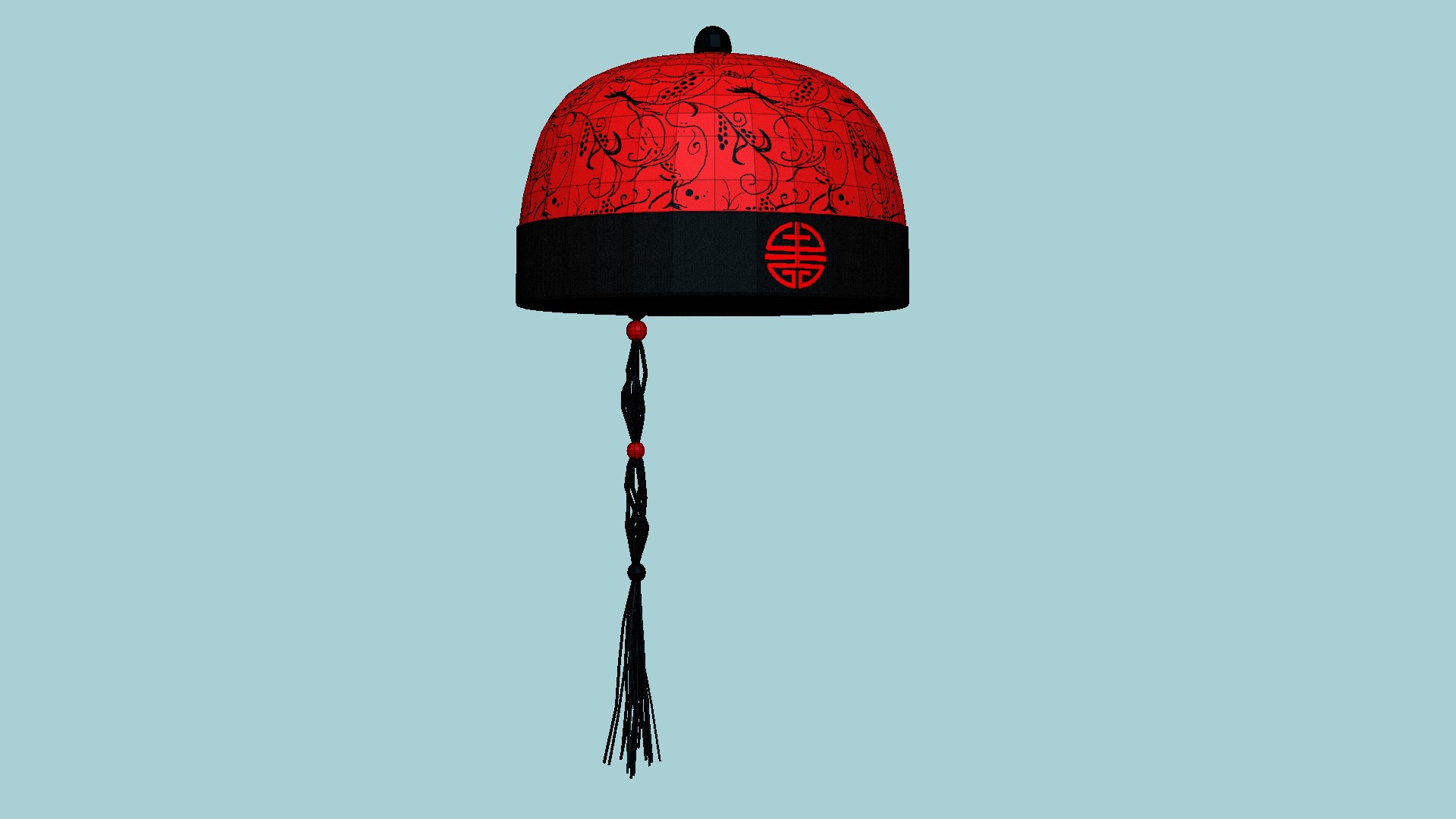 Chinese Traditional Hat A05 Red - Character Design 3D Model ...