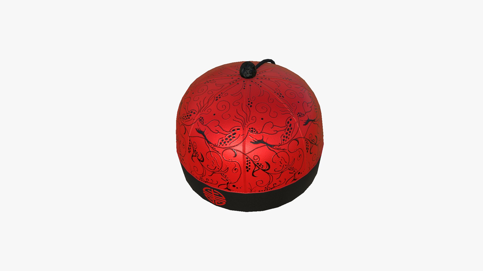 Chinese Traditional Hat A05 Red - Character Design 3D Model ...