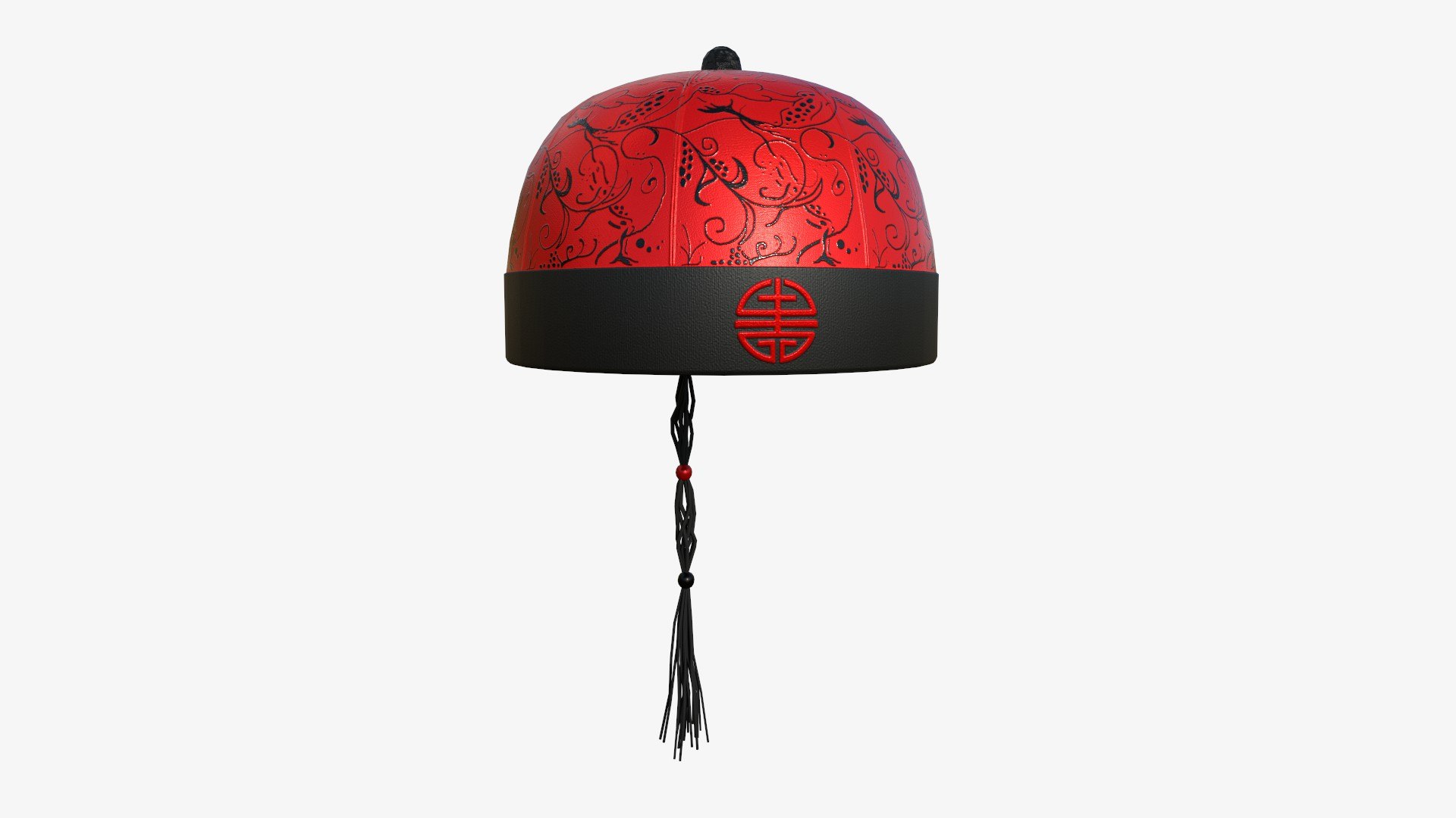 Chinese Traditional Hat A05 Red - Character Design 3D Model ...
