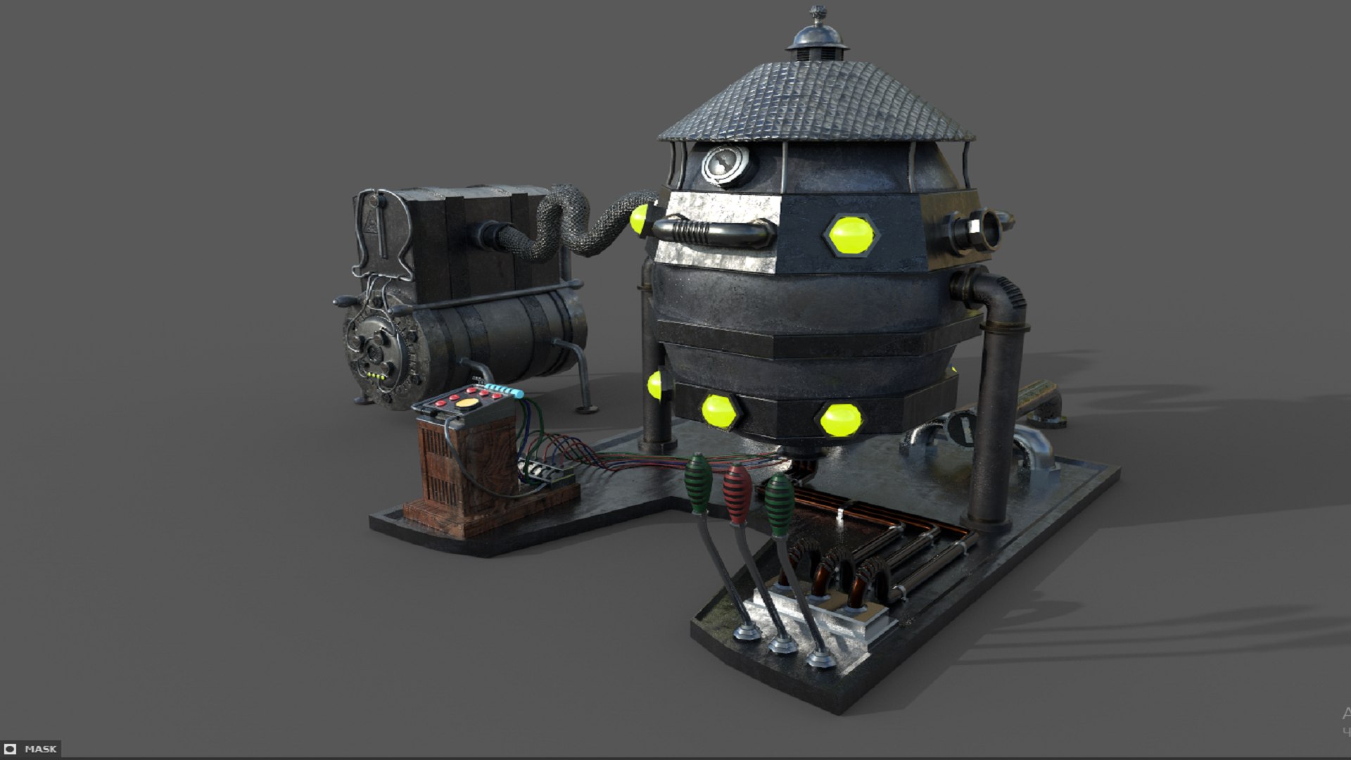3D model Stylized engine generator PBR low-poly 3D model - TurboSquid ...