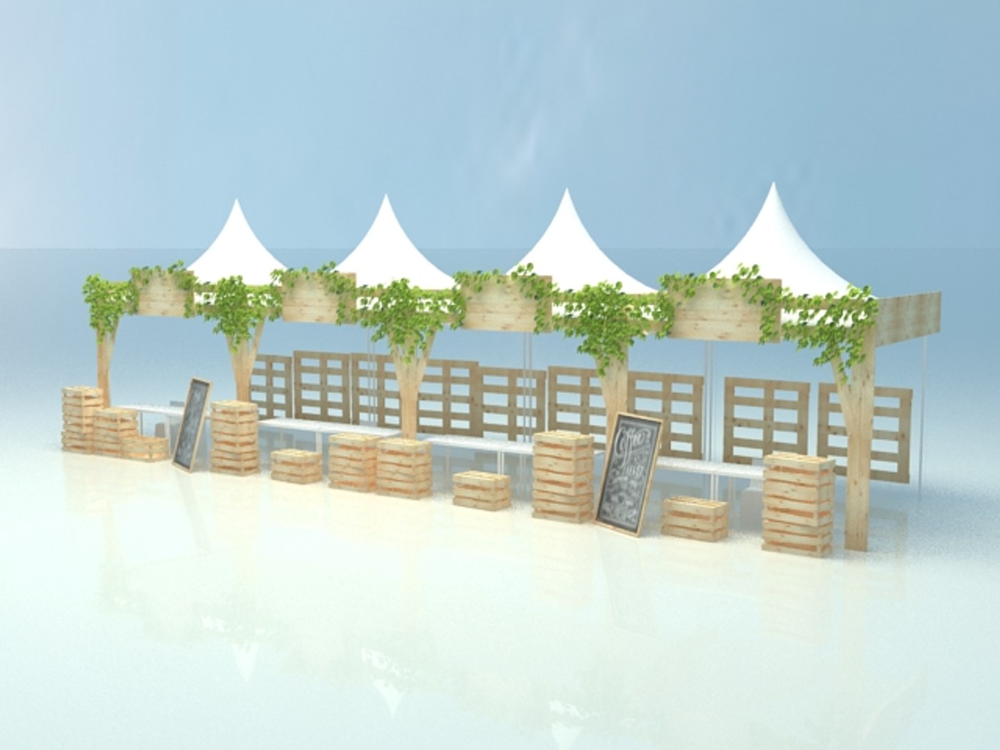 Tent Booth 3d Model