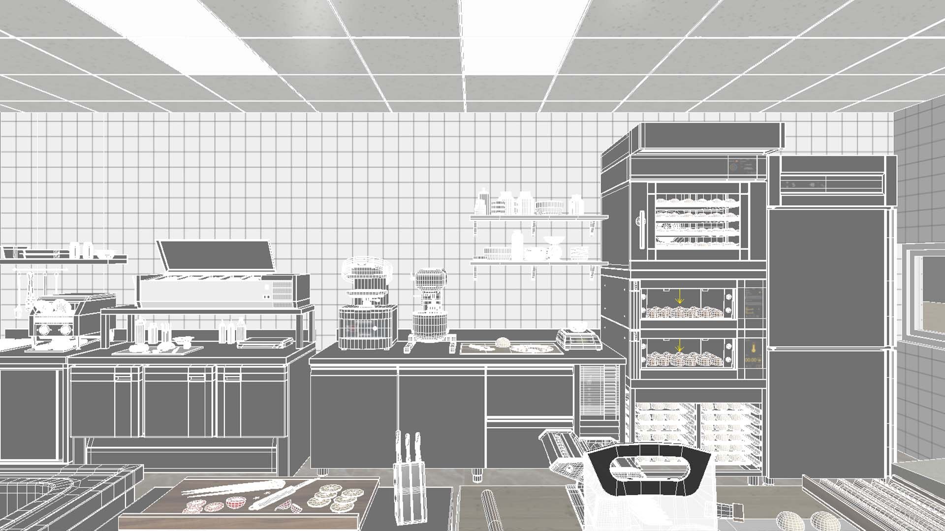 3D Commercial kitchen bakery shop model - TurboSquid 2159809