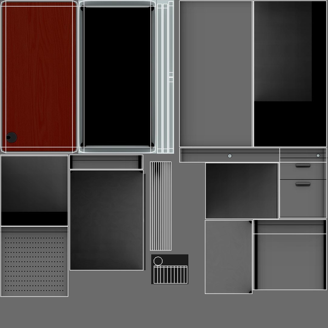 real-time teacher desk 3d model