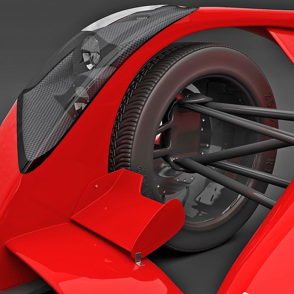 realistic supercar caparo t1 3d model