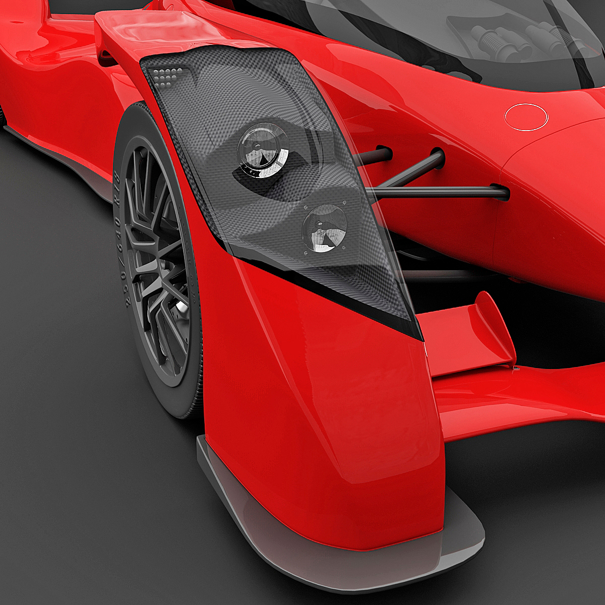 realistic supercar caparo t1 3d model