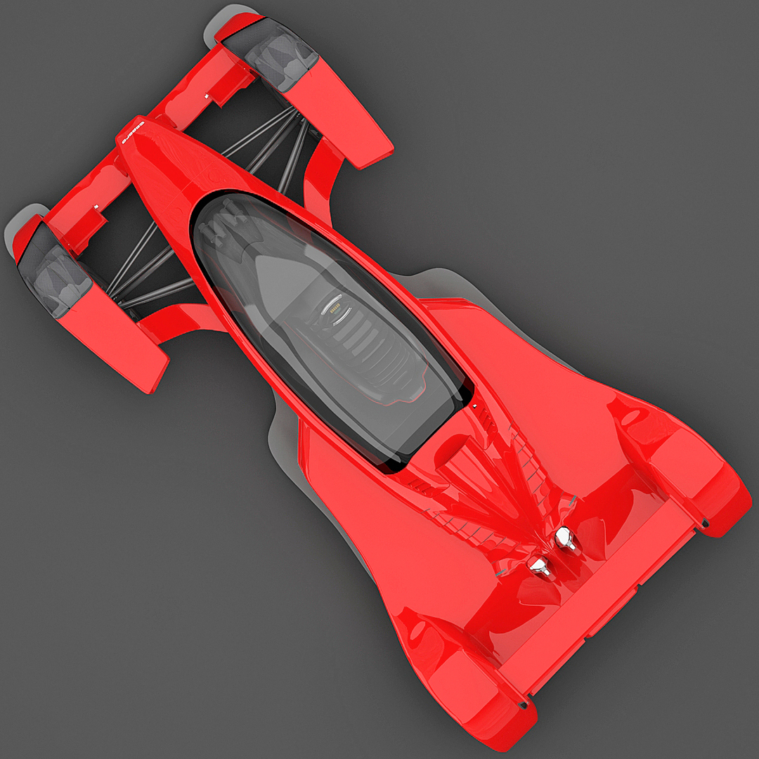 realistic supercar caparo t1 3d model