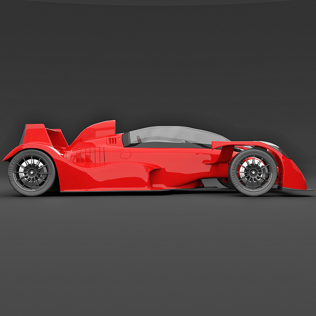 realistic supercar caparo t1 3d model