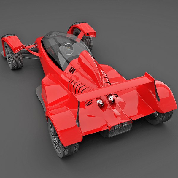 realistic supercar caparo t1 3d model