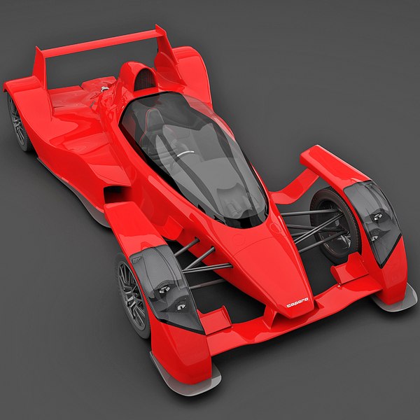 realistic supercar caparo t1 3d model