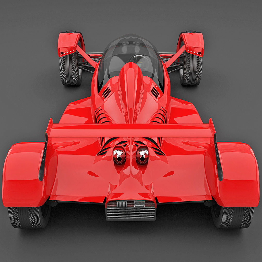 realistic supercar caparo t1 3d model