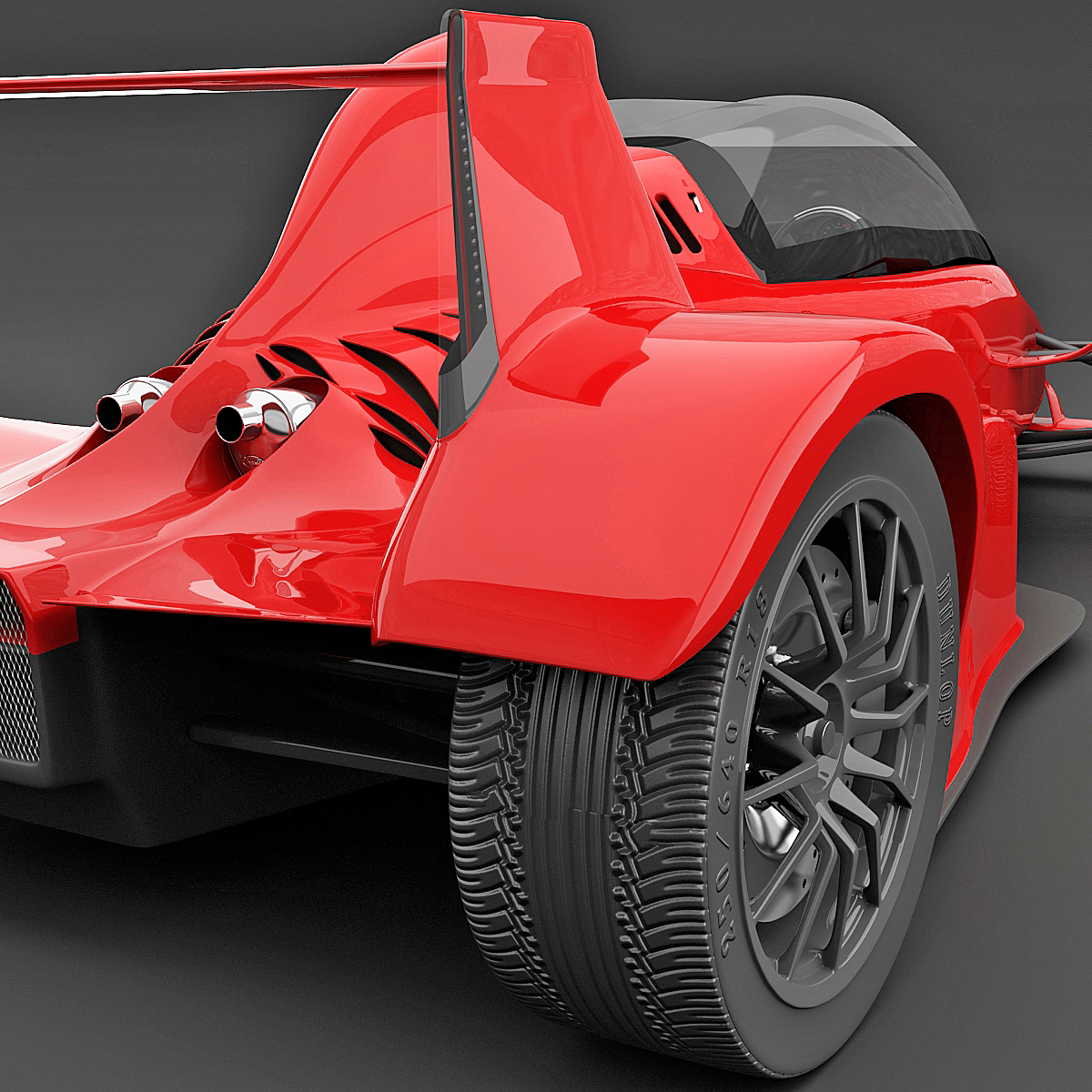 realistic supercar caparo t1 3d model
