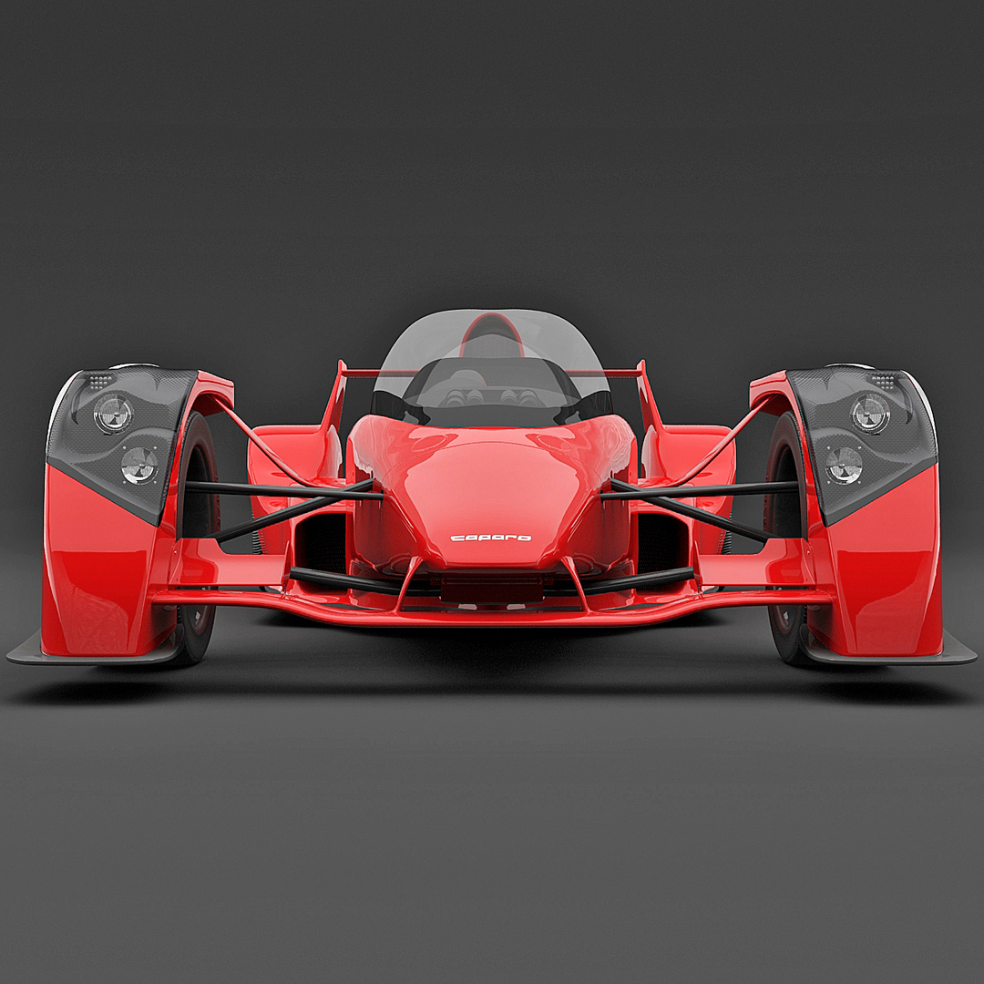 realistic supercar caparo t1 3d model