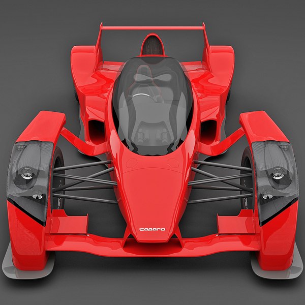 realistic supercar caparo t1 3d model