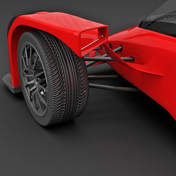 realistic supercar caparo t1 3d model
