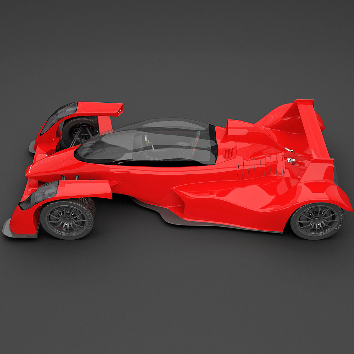 realistic supercar caparo t1 3d model