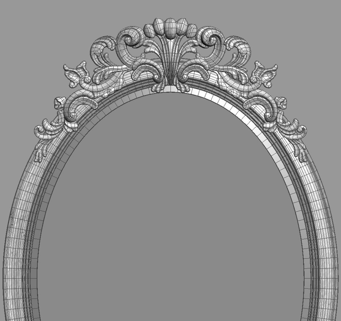 3d Mirrors Design Gold Model