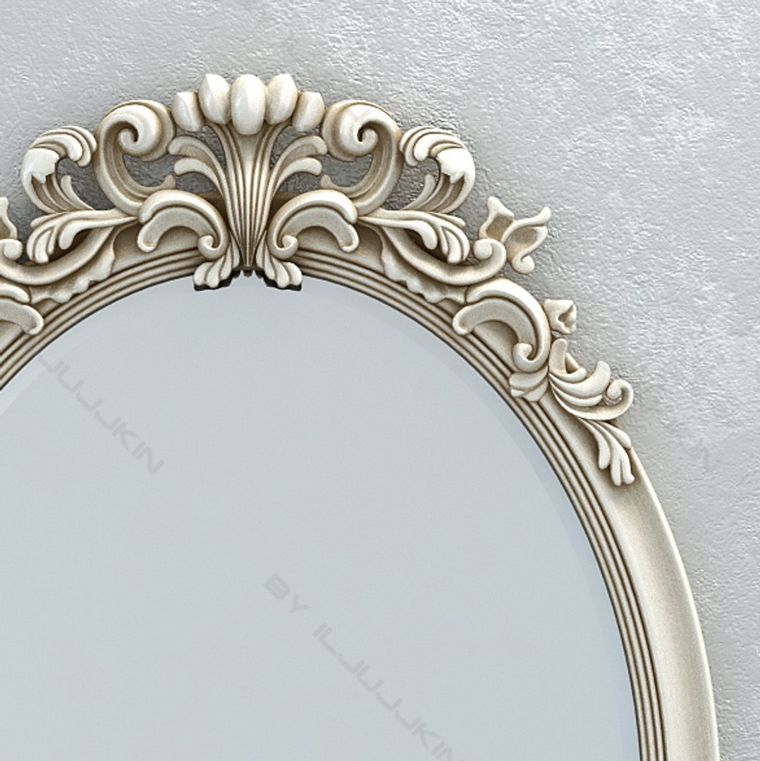 3d Mirrors Design Gold Model