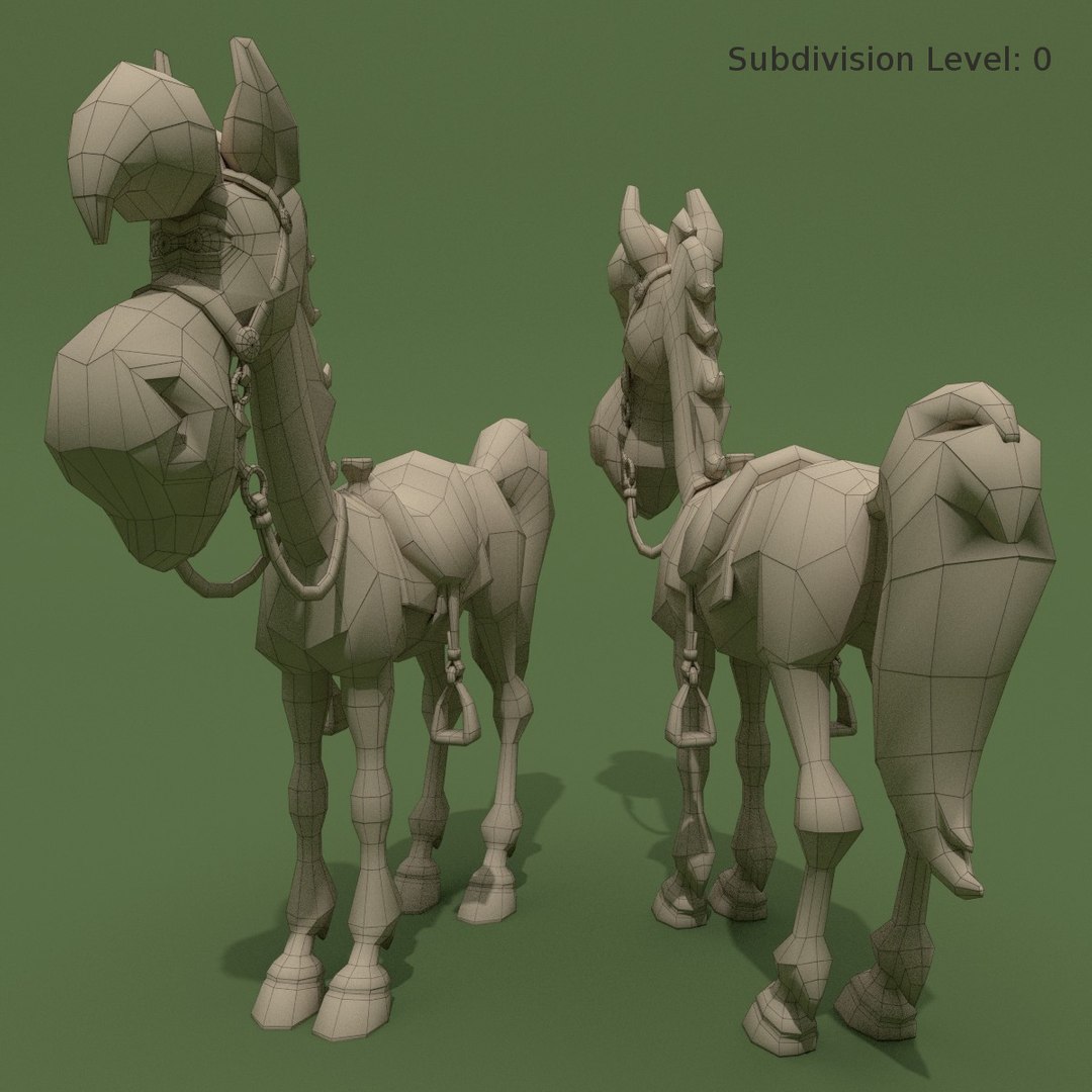 Horse Bridle Saddle 3d 3ds